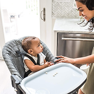 Baby Delight Levo Deluxe Adjustable High Chair, Baby Sit Up Chair, Quilted Charcoal Tweed