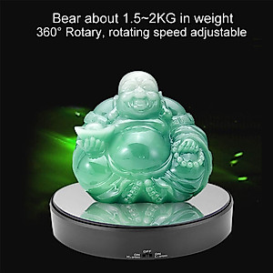 Yosoo Motorized Turntable Display, Mirror Surface 360° Rotary Display Stand Adjustable Rotating Speed Turntable Jewelry Holder, Battery Operated, for Display Jewelry, Watch, Digital Product