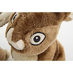 goDog Wildlife Rabbit Squeaky Plush Dog Toy, Chew Guard Technology - Brown, Large