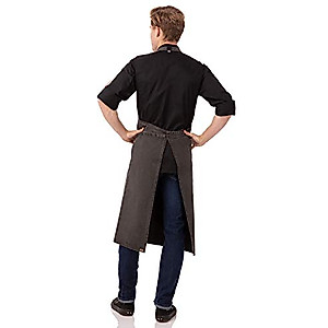 Chef Works Unisex Dorset Chefs Bib Apron, Pewter, One Size