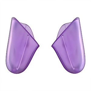 eXtremeRate Clear Atomic Purple Replacement Handle Grips for Nintendo Switch Pro Controller, DIY Hand Grip Shell for Nintendo Switch Pro - Controller NOT Included