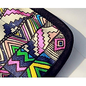 LaVenty Boho Roll Up Paint Brush Holder Painting Organization And Storage Artist Canvas Roll Pouch Bag Makeup Brushes Case Organizer Without Brushes