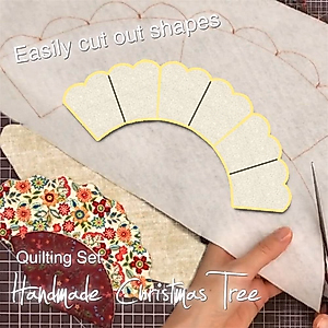 2023 New Christmas Tree Sewing Template Set - 8/12/15 Inch Handmade Christmas Tree Quilting - Christmas Tree Sewing Pattern Template,Quilting Template (All(8in+12in+15in))