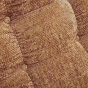 Creatuis Large Lift Recliner Chair for Elderly with Massage and Heat Lay Flat Electric Power Lift Chair LED Reading Light USB Port Cup Holders Side Pocket Plush Chenille (Light Brown)