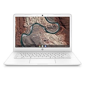HP Chromebook 14-Inch Laptop with 180-Degree Hinge, Full HD Screen, AMD Dual-Core A4-9120 Processor, 4 GB SDRAM, 32 GB eMMC Storage, Chrome OS (14-db0050nr, Snow White)