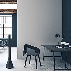 Westinghouse All Season Electric Fan 40 Inches With Heater | Minimalist Heated Bladeless, Oscillating With Remote Control (Black)