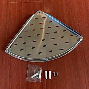 Nachukan 4 Pcs Stainless Steel Corner Shower Shelves, Triangular Wall Mounted Bathroom Racks - Strong Load Bearing Space Saving Shower Rack