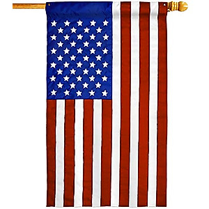 Breeze Decor Proud Grandparent House Flag Pack Armed Forces Marine Corps USMC Semper Fi United State American Military Veteran Retire Official Applique Garden Yard Gift Double-Sided, Made in USA