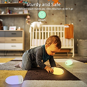 Night Light for Kids, Portable Touch Lamps with Color Changing Mode & Stepless Dimming Function, Rechargeable Baby nigth Light with 1H Timer & Touch Control