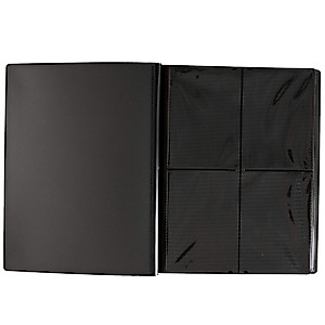 Monster 4 Pocket Trading Card Binder - Matte Black Album, Anti-Theft & Anti-Drop TCG Protection w Side Loading Padded Pockets, Double Sided, Holds 160 Cards, For Sports, Gaming, Kpop, Christmas Gift