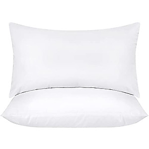 Utopia Bedding Throw Pillows Insert (Pack of 2, White) - 12 x 20 Inches Bed and Couch Pillows - Indoor Decorative Pillows