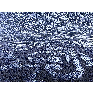 Unique Loom Del Mar Collection Area Rug - Jennifer (10' 6" x 16' 5" Rectangle, Blue/ Navy Blue)