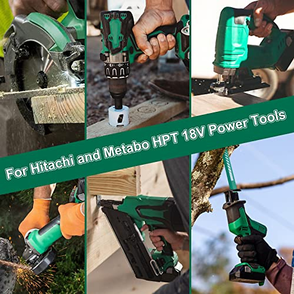 FANCY BUYING [2Pack] 18V 5.5Ah Replacement Lithium-ion Battery for Hitachi BSL1830 BSL1815X EB1814SL DS18DSAL 33055 330067 330068 330139 330557 Drill Cordless Tool