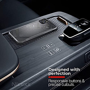 Nicexx Designed for iPhone 11 Pro Case with Carbon Fiber Pattern, 12ft. Drop Tested, Wireless Charging Compatible - Black