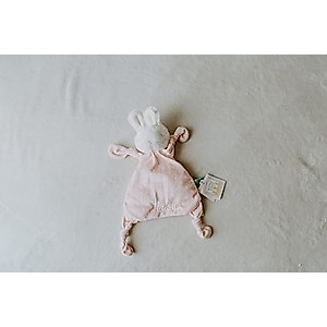 Bunnies By The Bay "Blossom" Knotty Friend Baby Stuffed Animal Blanket - Plush Baby Lovey - Best Friend Blanket - 10” Multicolour