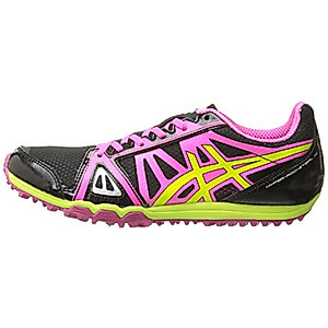 ASICS Women's Hyper Rocketgirl XC Spike Shoe, Black/Hot Pink/Flash Yellow, 11 M US