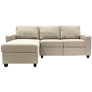 Serta Palisades Reclining Sectional with Left Storage Chaise - Beige