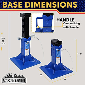 22-Ton HD Locking Pin Jack Stands (Pair)