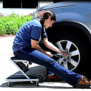 Pro-Lift C-2036D Grey 36" Z-Creeper Seat , Black