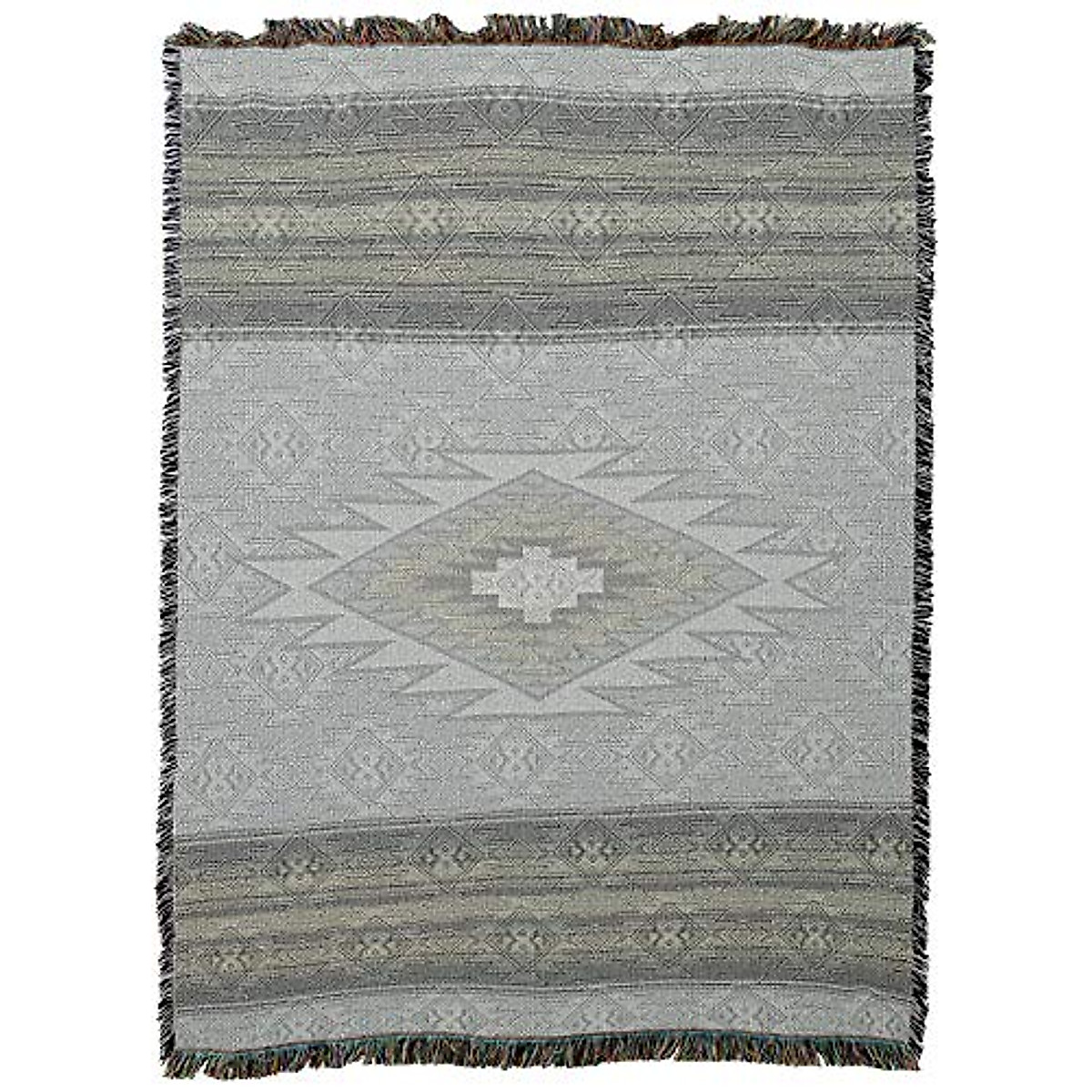 Pure Country Weavers Twin Rivers Blanket - Southwest Native American Inspired - Gift Tapestry Throw Woven from Cotton - Made in The USA (72x54)