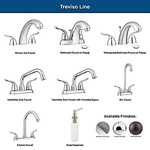Pacific Bay Treviso High-Rise Bar/Galley Swivel Faucet - 2-Handle (Chrome)