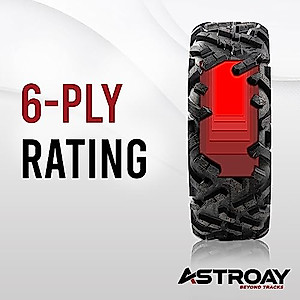 Astroay Atlas 26x10x14 UTV Tires, All-Terrain Tire 6-Ply Bias Construction Non-Directional Tread Pattern For Durability, Grip, and Traction Off-Roading
