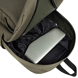 doumu Style School Backpack Travel Bag for Men Women Lightweight College Back Pack with Laptop Compartmen (Military green)