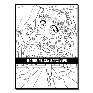 100 Chibi Girls: An Adult Coloring Book Collection with Cute Girls, Fantasy, Horror, Christmas, and More!