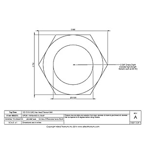 Allied Titanium 0004313, (Pack of 2) 1/2-13 X 4 UNC Titanium Hex Head Bolt, Grade 5 (Ti-6Al-4V)