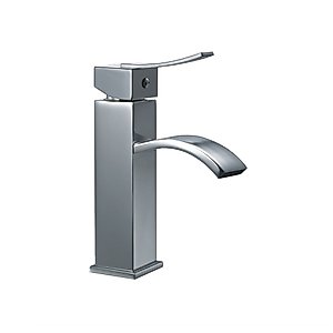 Dawn AB78 1258C Single-Lever Square Lavatory Faucet, Chrome