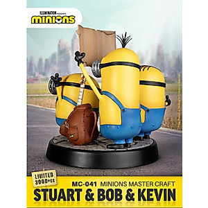 Beast Kingdom Minions: Stuart, Bob, and Kevin MC-041 Master Craft Statue, Multicolor