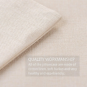 Birsppy Horuhue Christmas Pillow Covers, 4 Pack 18"x18" Christmas Decorative Couch Pillow Cases Winter Holiday Rustic Farmhouse Linen Cushion Case for Sofa, Couch, Bed and Car