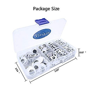 Vivixin 730pcs Self Adhesive Wiggle Googly Eyes, Black Plastic Googly Eye for Crafts, Wobbly Googly Eyes, Large and Small Assorted Sizes Sticker Eyes for DIY