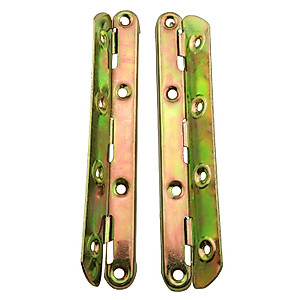 JCBIZ 4pcs Hardware Bed Hinge Connector 8" Bed Rail Brackets for Bed Frame Bed Rail Headboards Footboards