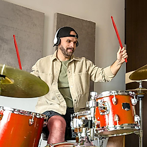 Suwimut 6 Pairs 5A Nylon Drumsticks, Exercise Plastic Drum Sticks, Lightweight and Durable Sticks for Drums, Musical Instrument Percussion Accessories