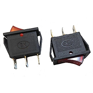 120927-24 120 Volt Rocker Switch Lighted On Off for Electric Fireplaces FMI Desa （2PCS ）