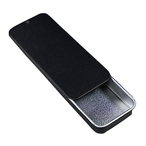 RVTUS - Metal Rectangular Empty Tins with Removable Slide Top Lid - Portable Mini Storage Containers Kit for Crafts, Pills, Geocaching, Organizer, Lip Balm & More! (Black, 30)