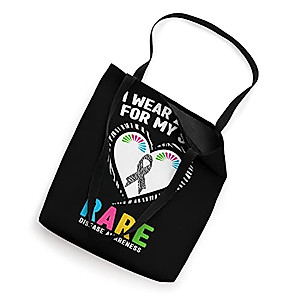 Rare Disease Awareness Shirt - I Wear Zebra for My Son Tote Bag