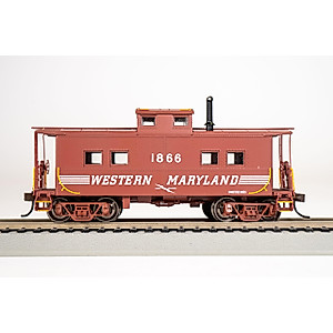 Bachmann Trains Northeast Steel Caboose - Western Maryland #1863 (Speed Lettering) - HO Scale, Protypical Brown