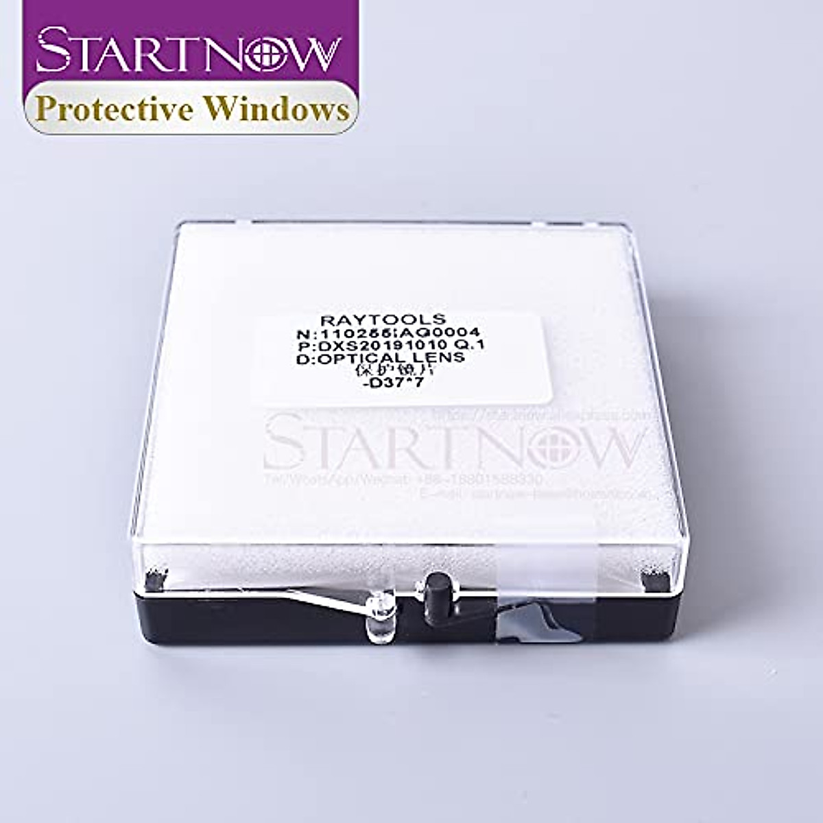 Raytools Original Protective Windows 37x7mm Laser Optical Protection Lens 27.9 * 4.1 0-6KW Fiber Laser Cutting Head Spare Parts (10 PCS, 27.9x4.1)