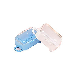 FUQIANYUAN 6 Pcs Mini Travel Suitcase Storage Box Travel Gear Doll Carrier Storage Doll Playsets