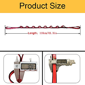 FOSER 2pcs Yoga Hammock Extension Strap Yoga Extender Strap Daisy Chain Fitness Pilates Stretch Belt Exercise Extend Strap Band (GRAY)