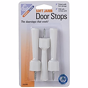 Mommys Helper Pack of 3 Soft Jamb Door Stops Blister, White