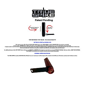 TRUE SPIKE 9 inch BLACK PENETRATOR FAT BULLET ANTENNA with ANTI-THEFT + COPPER COIL in Heavy Gauge CNC Machined Billet Aluminum Short Compatible with CHEVY SILVERADO 1500 2500 3500