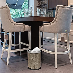 Cabilock Wastebasket European-Style Dustbin Golden+ Decoration Bin Paper Waste Can Room Gold Decorative Black European Home Toilet Wall: Small Garbage Trash Plastic Layer Storage Container