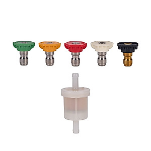 Mikatesi 7/8" Shaft Vertical Pressure Washer Pump for SRMW22G26-EZ 2.2G24, 2.2 2.5 GPM 2600-3000 PSI for TroyBilt Karcher Craftsman Generac Fits Most 4-7 HP Engines with 5 Nozzle