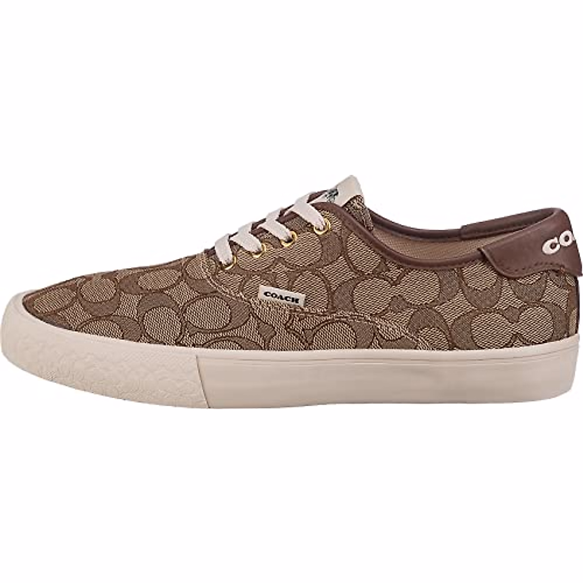 COACH Citysole Skate Sneakers for Women - Traditional Lace Closure with Cushioned Insole, Sleek and Fashionable Sneakers Khaki Jacquard 9.5 B - Medium