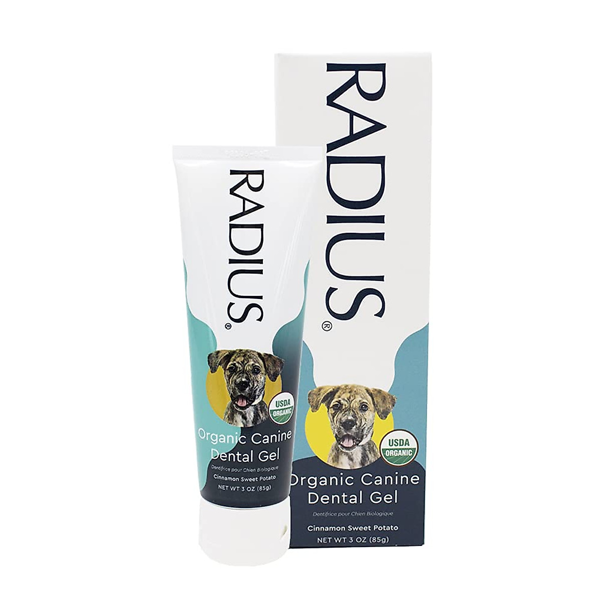 RADIUS USDA Organic Canine Pet Toothpaste 1 Unit, 3 oz, Non Toxic Toothpaste for Dogs, Designed to Clean Teeth and Help Prevent Tartar and Remove Plaque, Xylitol Free