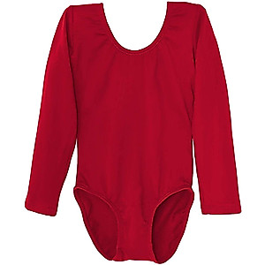 Dancina Toddler Leotard Long Sleeve Little Girls Team Basics First Gymnastics 4 Red