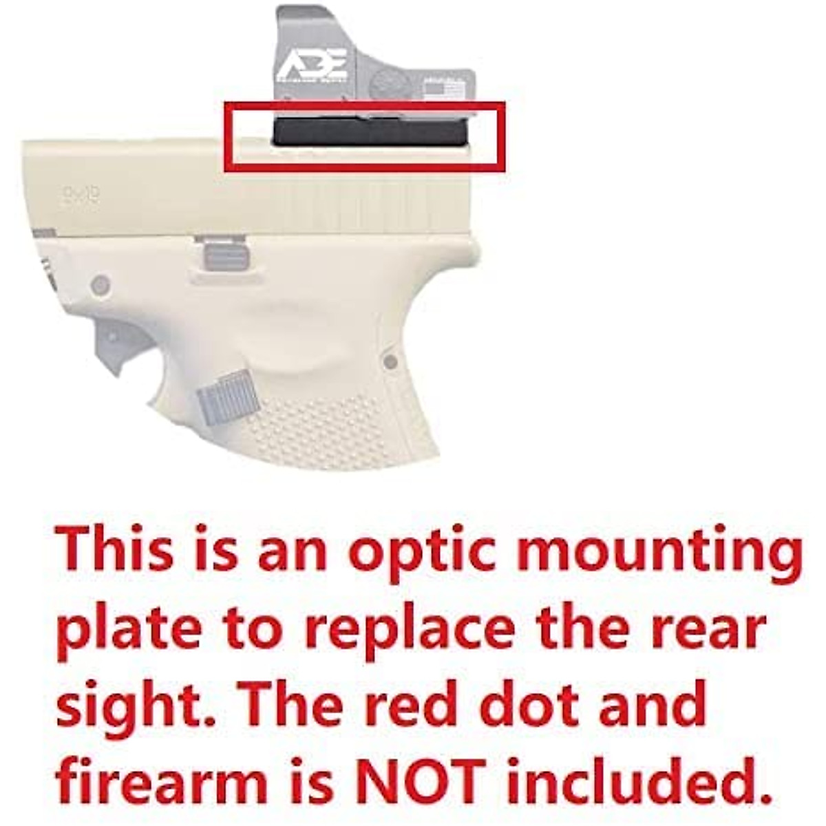 ADE Optic Mounting Plate for Glock(Non-MOS, Non-Aftermarket Slide), Taurus GX4,G3C, Canik TP9SF - Compatible with Holosun 407K&507K, Sig Romeo Zero,Shield RMS,ADE Spike/Nuwa, Swampfox Sentinel Red Dot